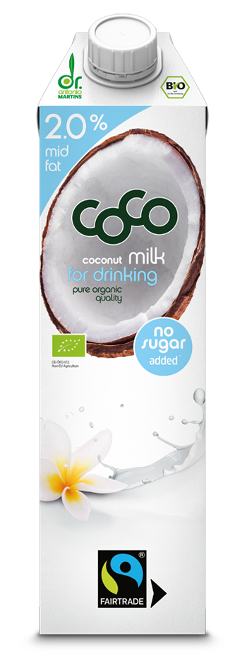 Coconut milk for drinking pure 1000ml | coco milk by Dr. Antonio Martins